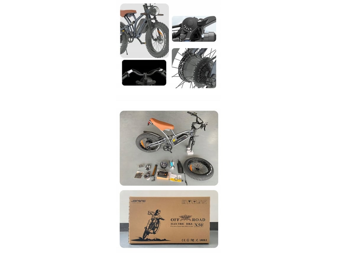 Bicicleta Elétrica Jansno X50 750w 12 8ah Lg Worten Pt
