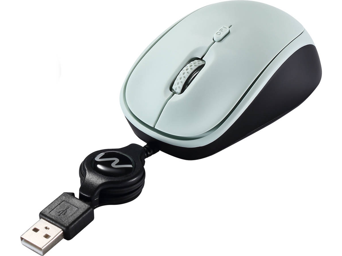 Rato MITSAI R311 Mini (USB - Casual - 2400 dpi - Verde Aqua) | Worten.pt