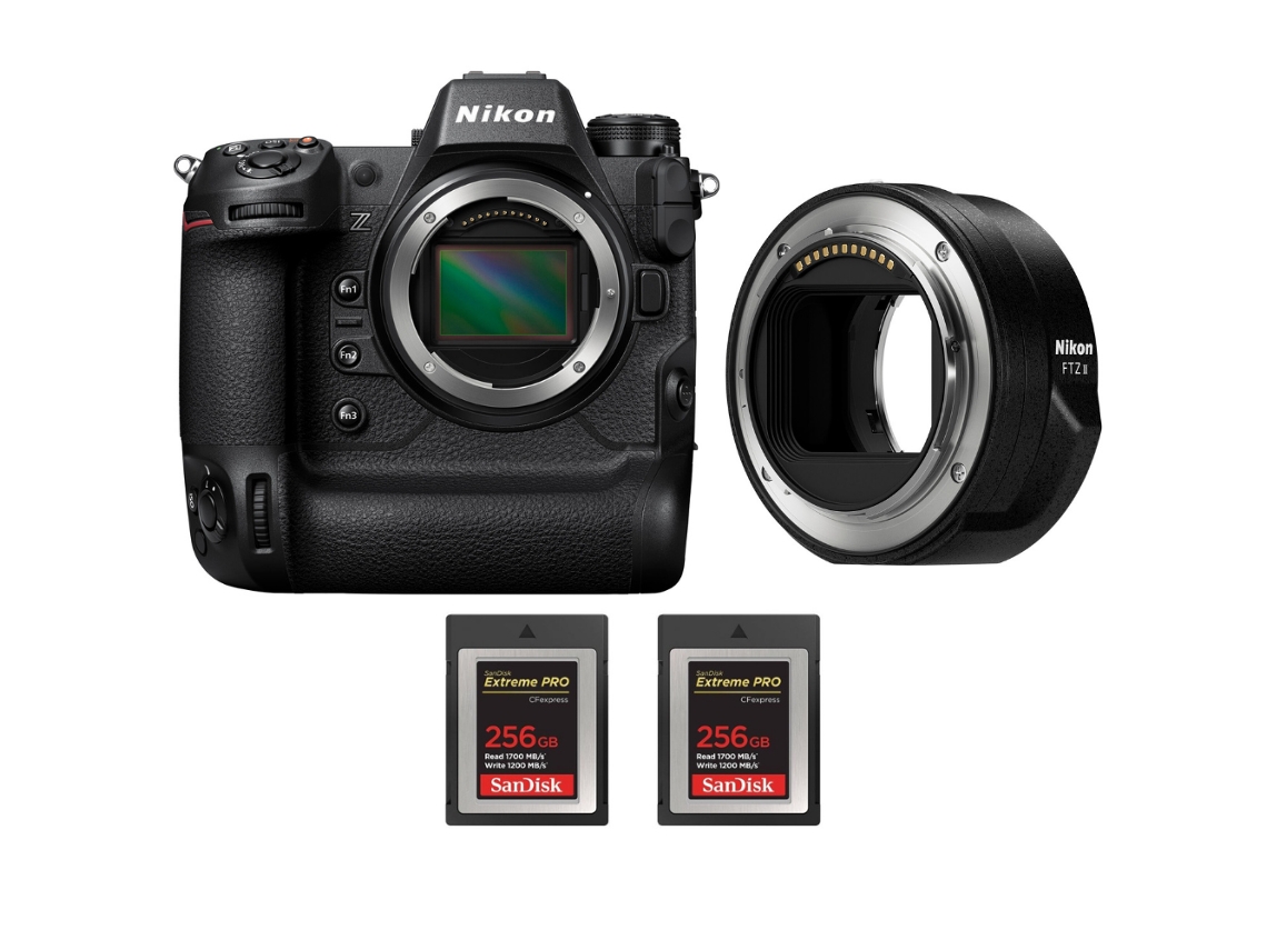 Máquina Fotográfica NIKON Z9 + Ftz Ii + 2 Sandisk 256 GB Extreme Pro ...