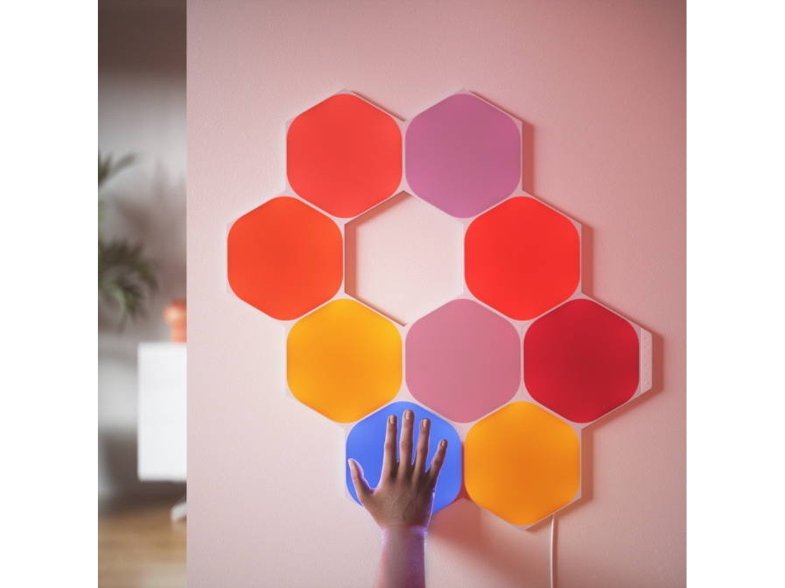 Painéis de Luz NANOLEAF Hexagons STR+9 | Worten.pt