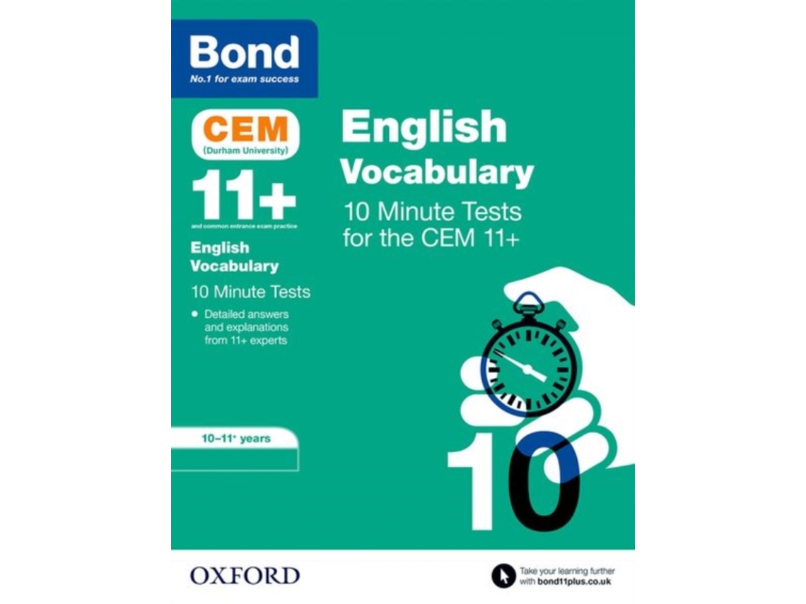 Livro bond 11+: cem vocabulary 10 minute tests de christine jenkins ...