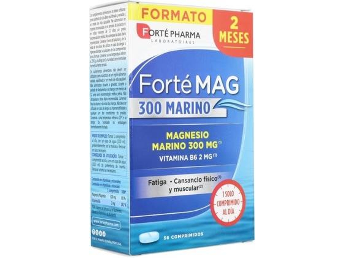 Suplemento Alimentar FORTÉ PHARMA Forté Magnésio Marino (56 comprimidos ...