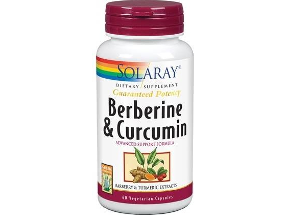 Suplemento Alimentar SOLARAY Berberine & Curcumin (60 cápsulas vegetais ...