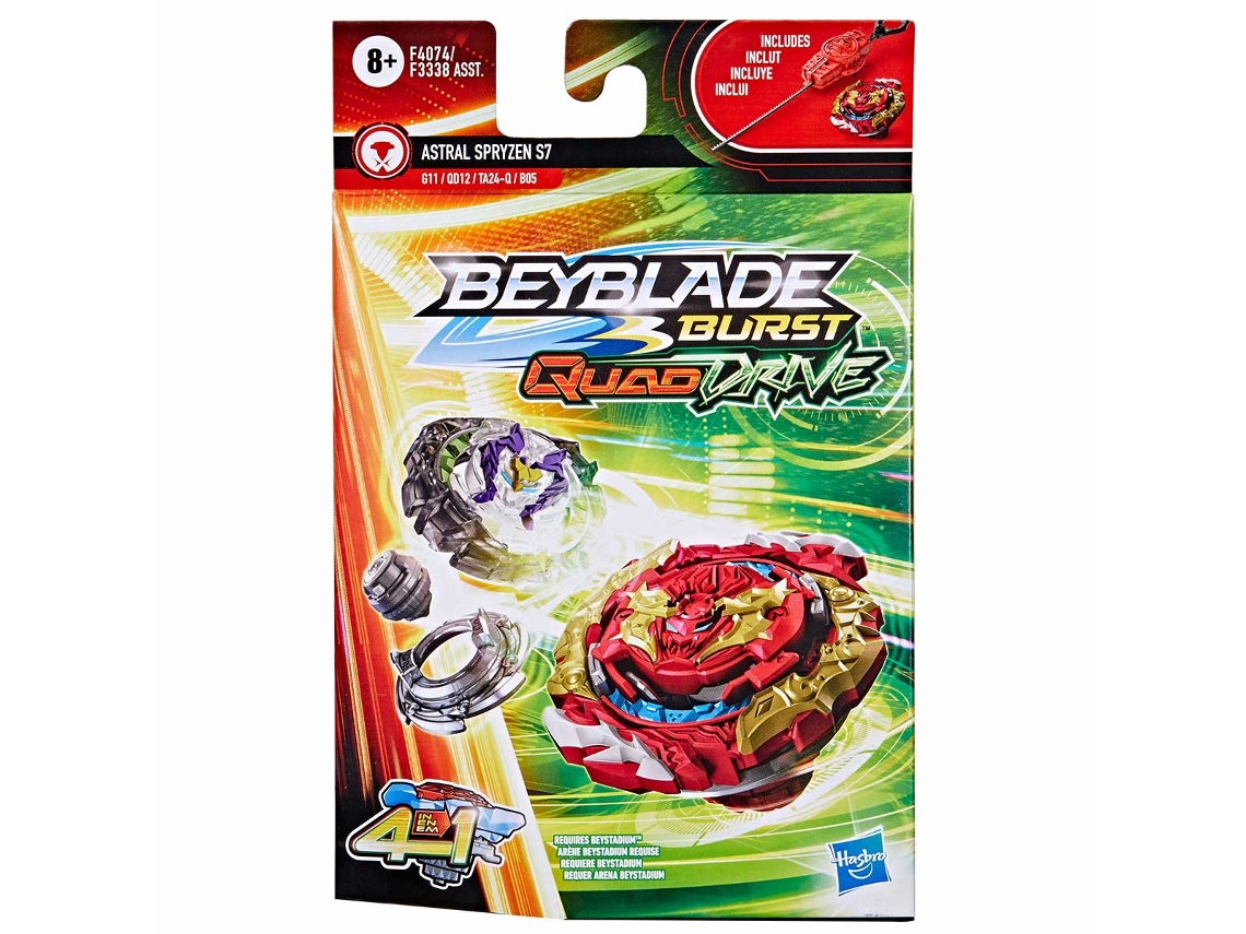 Figura HASBRO BEYBLADE Burst Quaddrive Astral Spryzen S7 (Idade Mínima ...