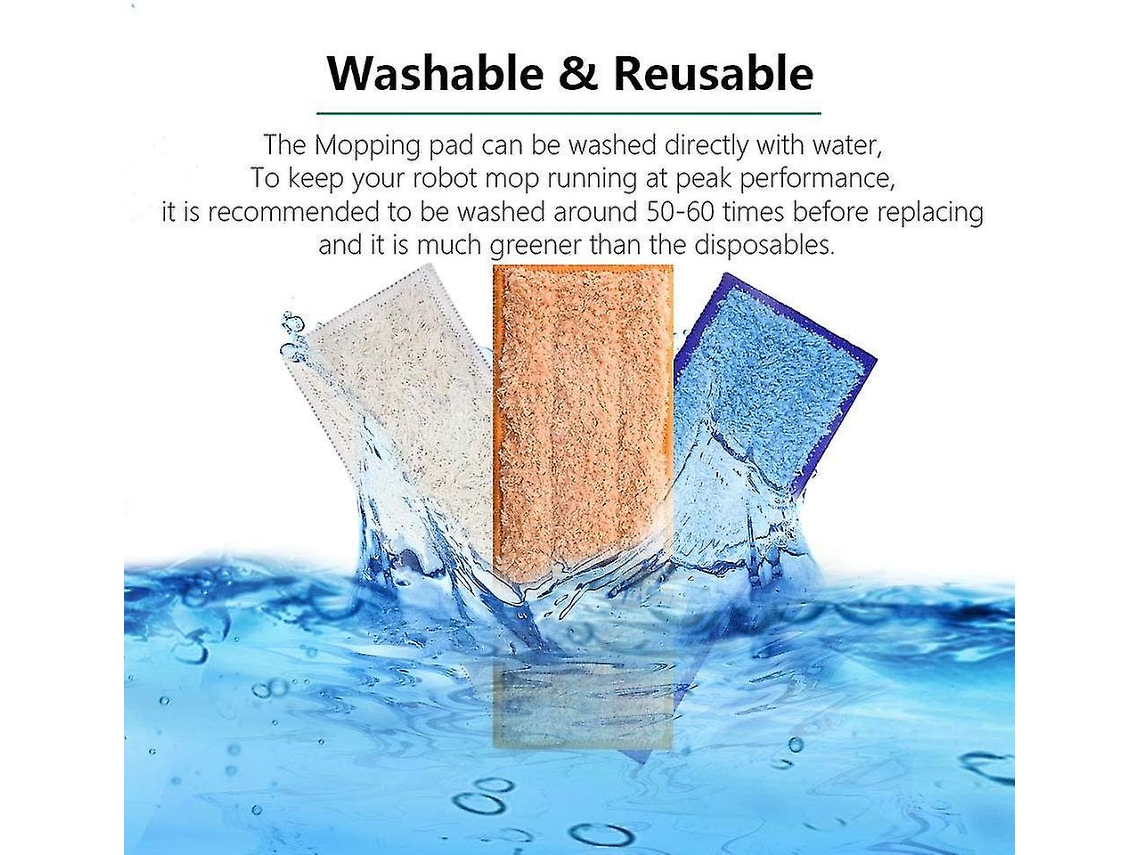 Kit de substituição de panos de 12 esfregões laváveis para Irobot ...