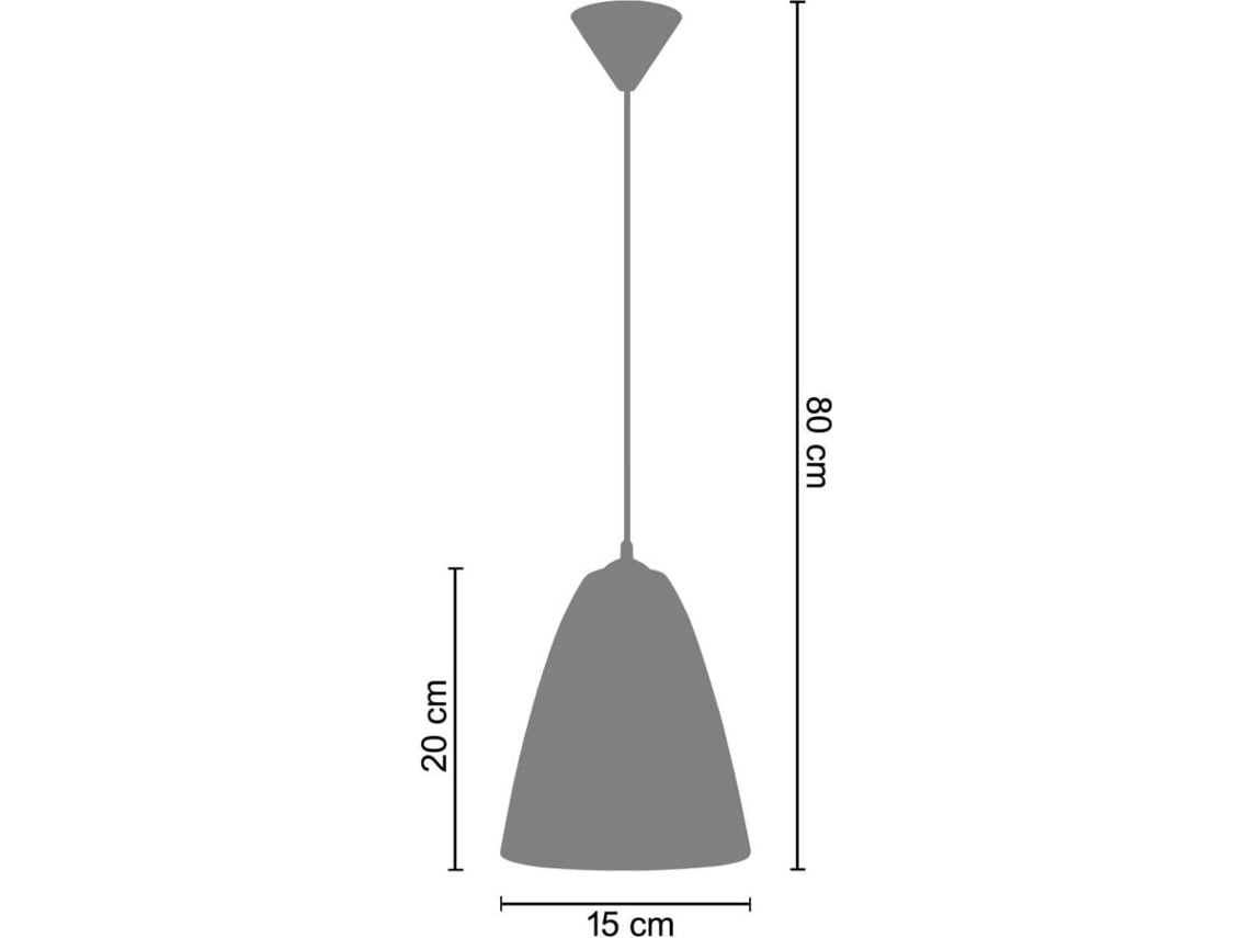 Candeeiro de Suspensão TOSEL Balle Verre (Preto - E27 - Máx. 40 W ...