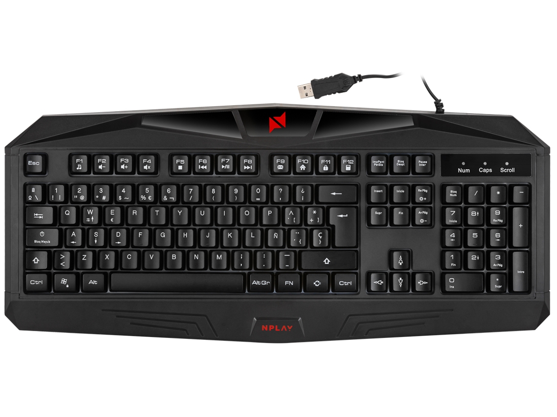 Teclado Gaming NPLAY Control 3.0 (Membrana - Espanhol - Preto) | Worten.pt