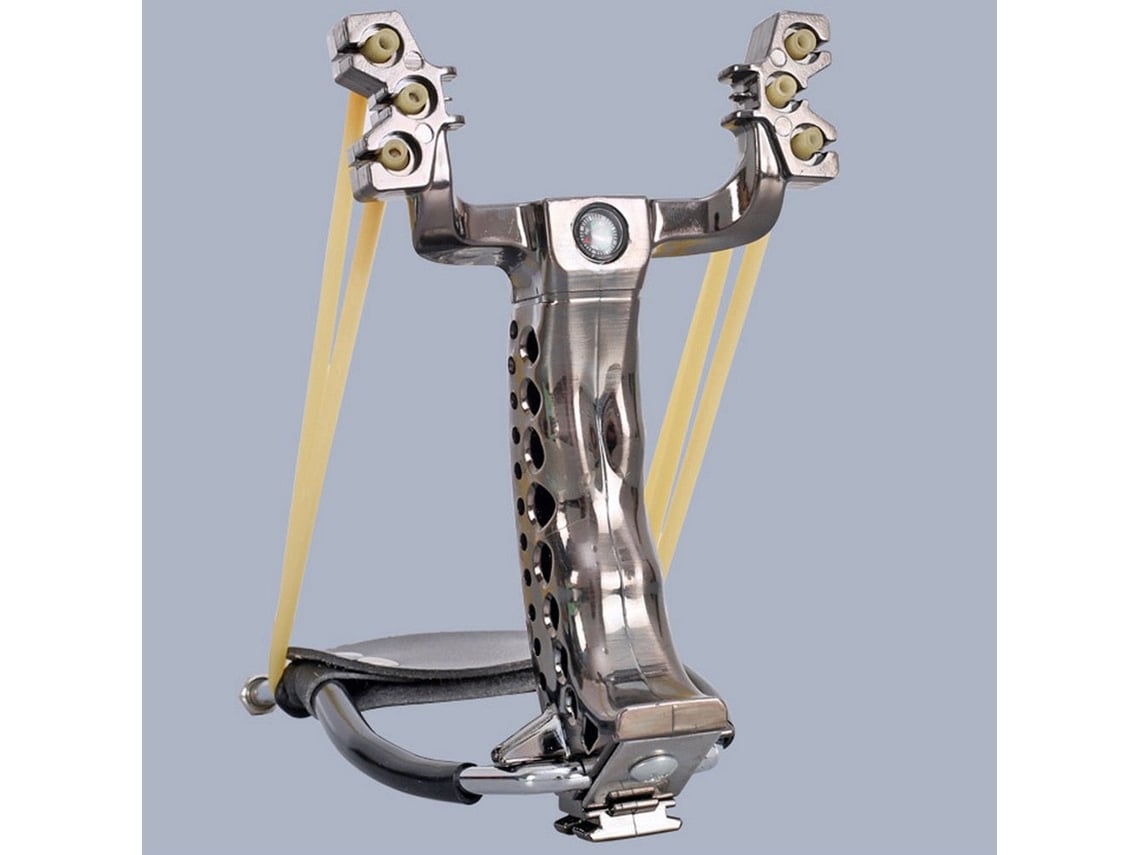 Estilingue de Caça com Elástico Arco Tático de Aço Pulso Dobrável e ...