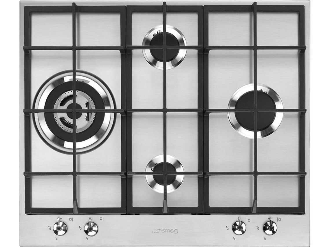 Placa de Gás SMEG PX364L (Gás Natural - 60 cm - Inox) | Worten.pt