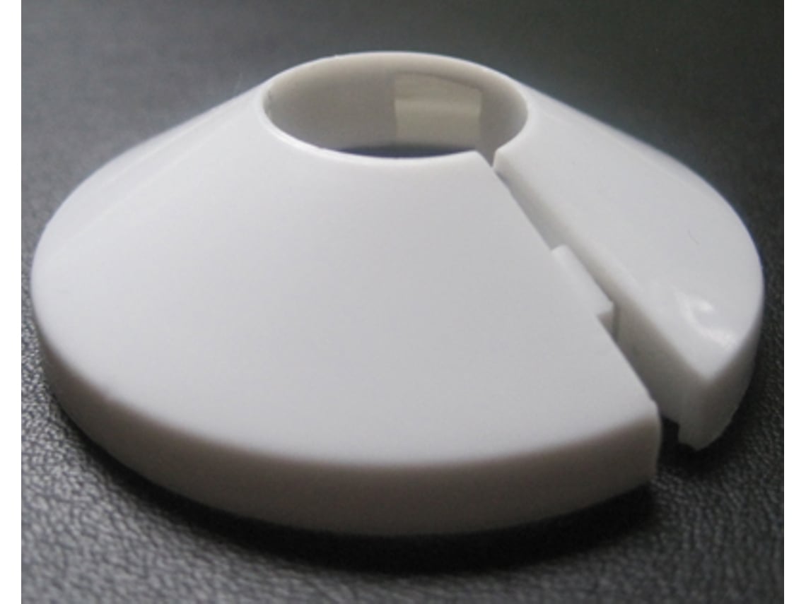 2 Peças de Revestimento em PVC Branco para Tubo de Radiador de 15 mm ...