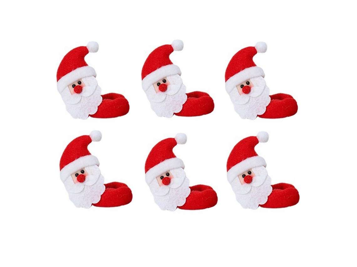 Decoração de Copo de Vinho de Natal Papai Noel Boneco de Neve Etiquetas ...