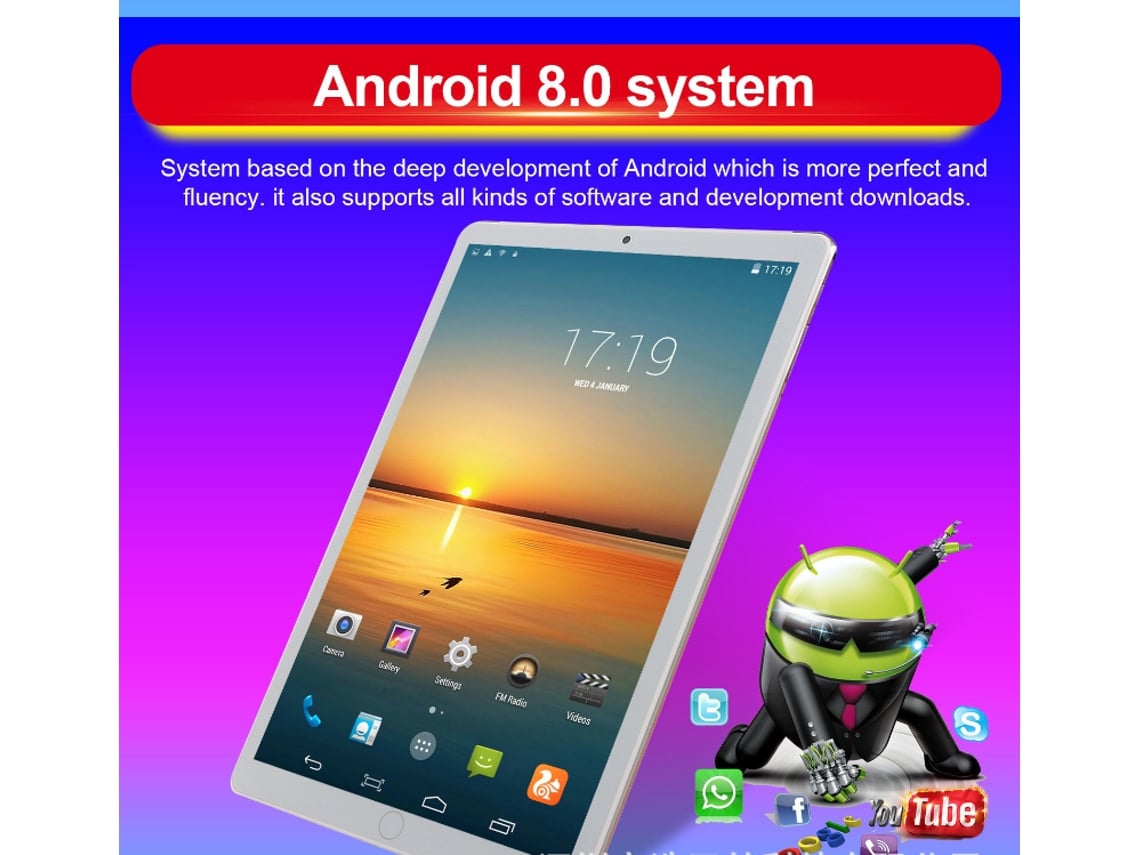 Tablet P80 (10.1'' - 16 GB - 2 GB RAM - Wi-Fi+5G - Gris) | Worten.pt