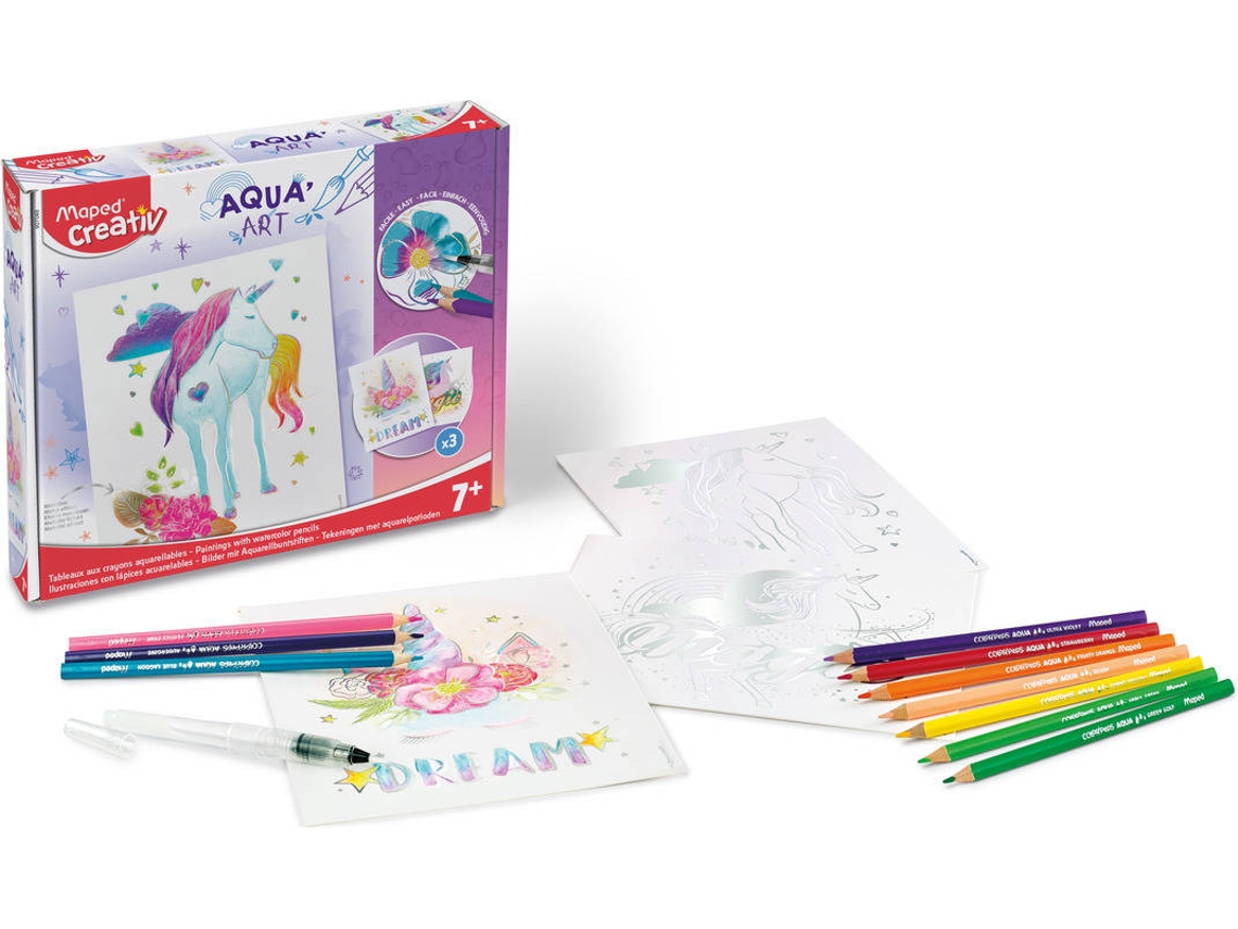 Lápis de Cor MAPED CREATIV Cx Pintura Aqua'Art Unicórnios | Worten.pt