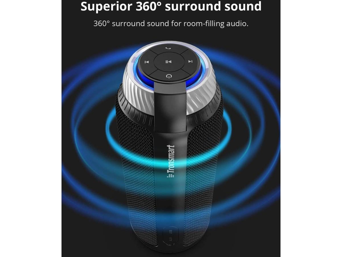 Coluna Bluetooth CHRONUS 0831H5 (Autonomia: Até 15 h - Preto) | Worten.pt