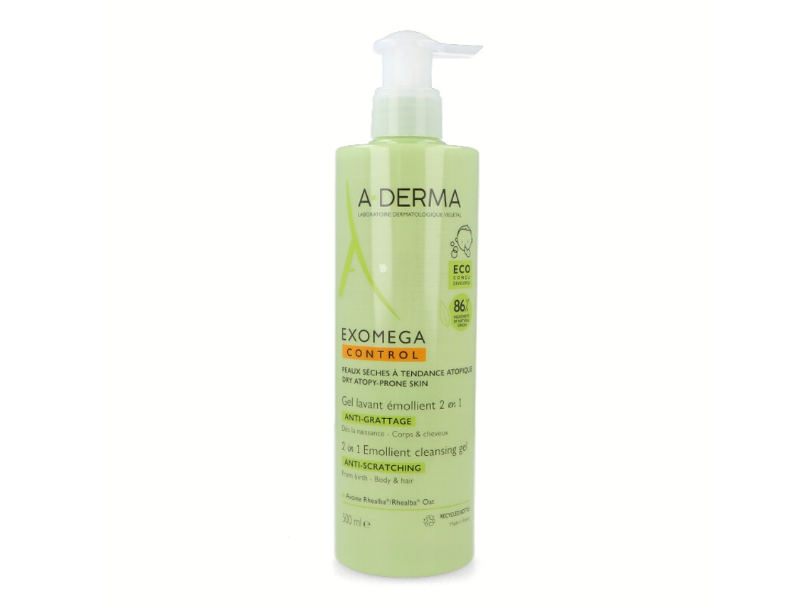 Champô Líquido A-DERMA Exomega 2 In 1 Hair & Body Gel (500 ml) | Worten.pt