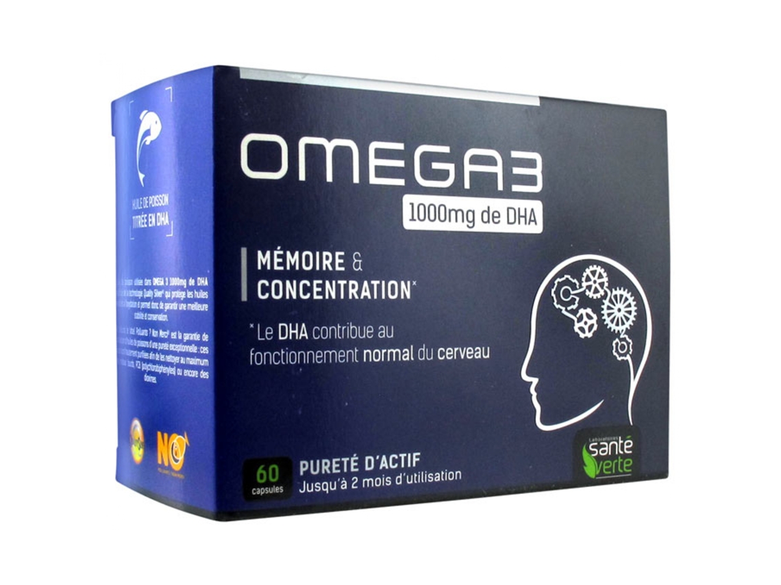 Ômega 3 1000 Mg de Dha 60 Cápsulas SANTÉ VERTE | Worten.pt