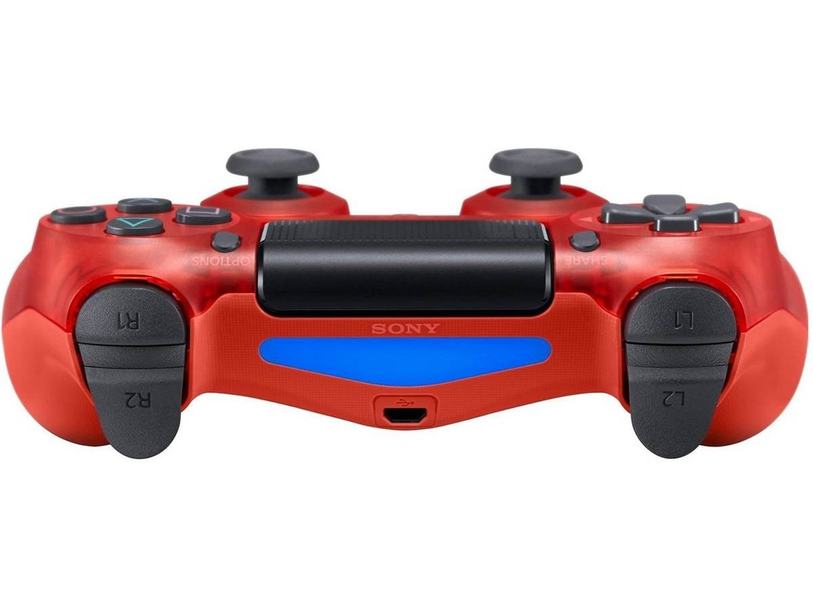 Comando PS4 SONY DualShock 4.0 V2 Cristal Vermelho | Worten.pt