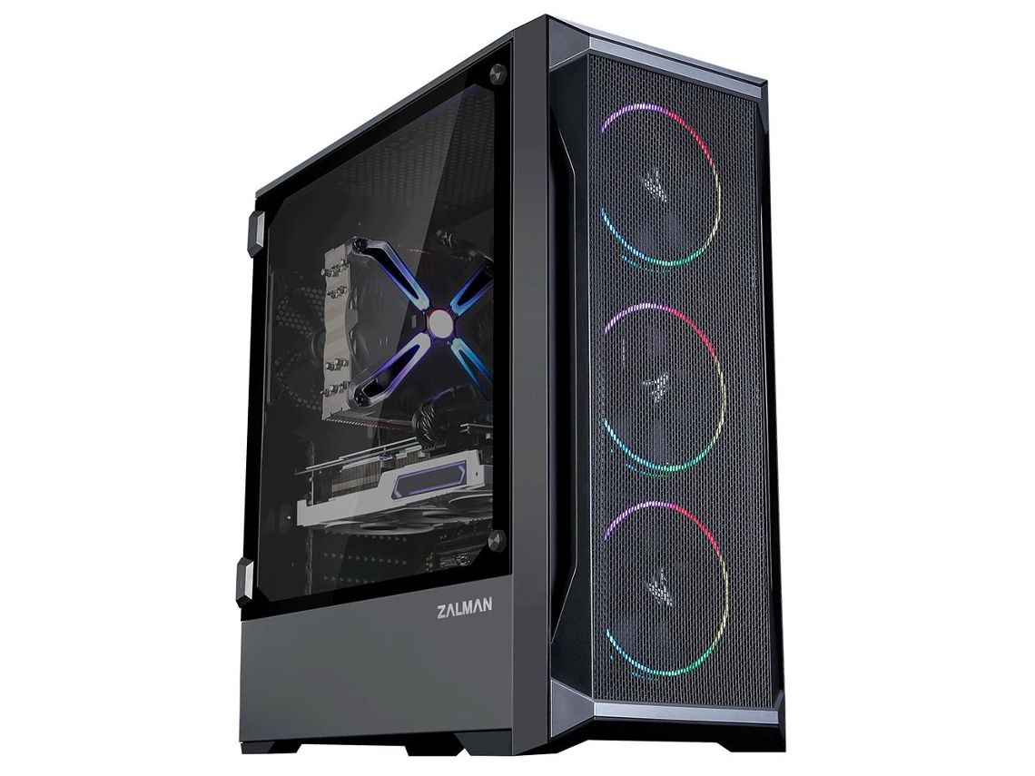 Zalman Z8 Ms Atx Mid Tower Pc Case Argb Fan X3 Mesh Midi Tower Preto | Worten.pt