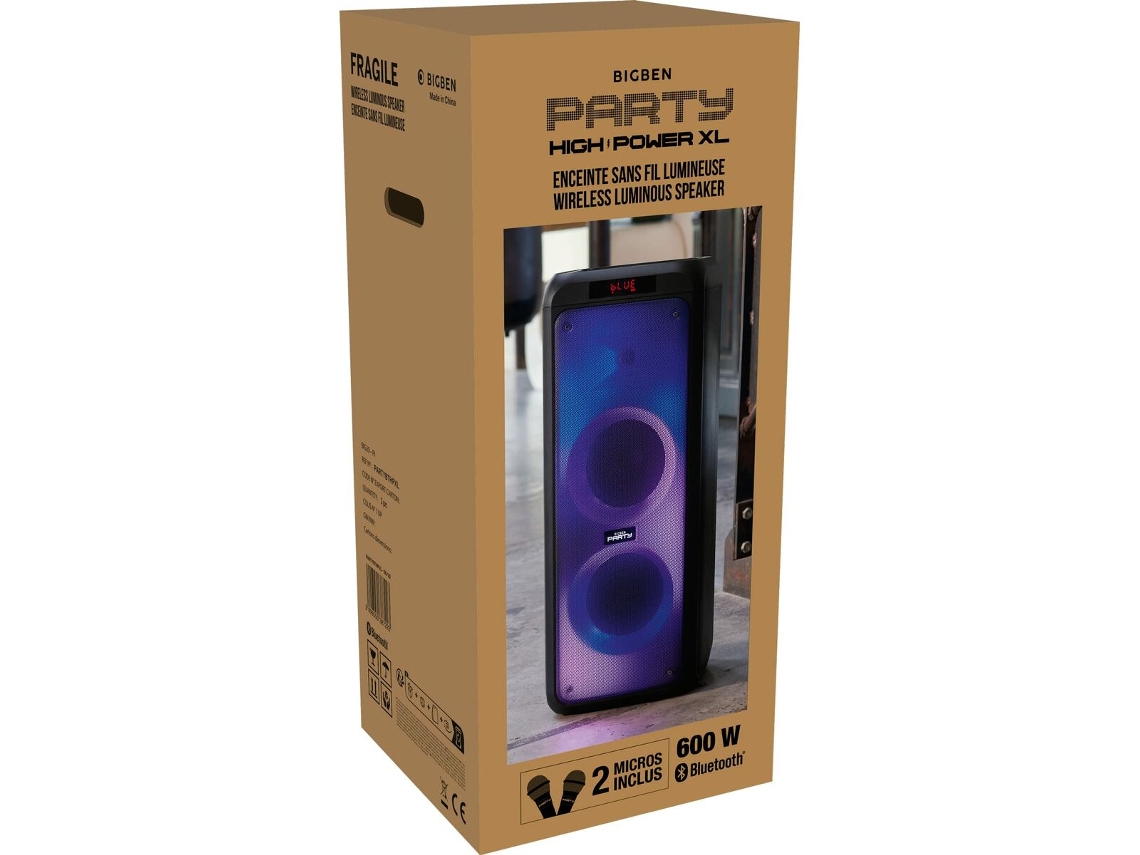 Coluna Bluetooth Portátil Big Ben Interactive Party Box Xl 600 W ...