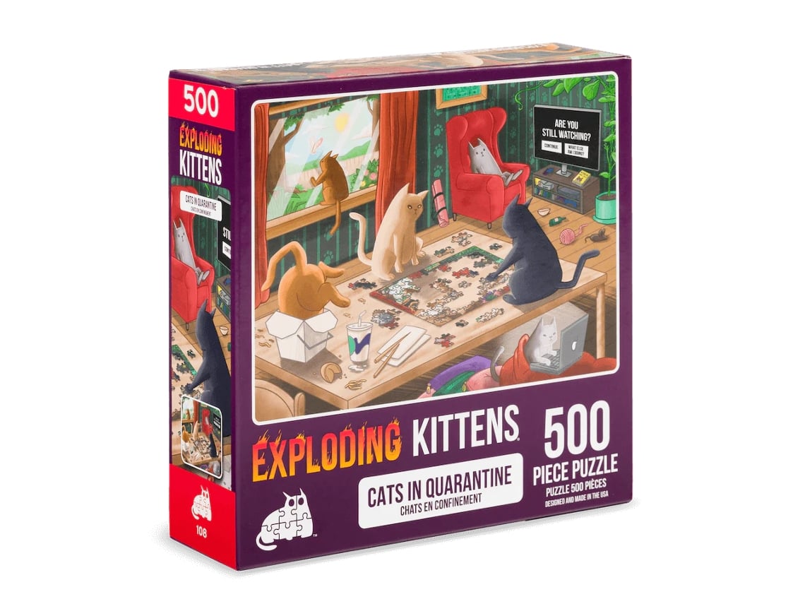 Puzzle EXPLODING KITTENS Cats In Quarantine (1000 Peças) | Worten.pt