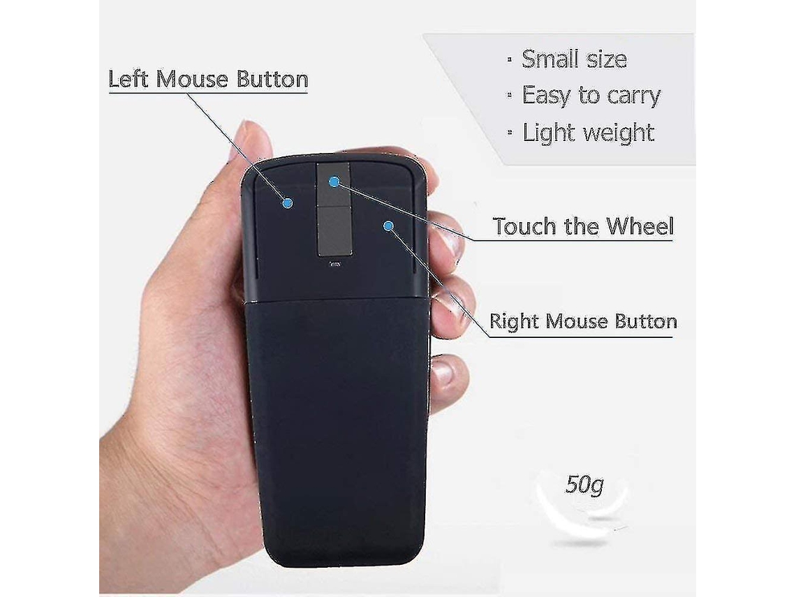 Novo mouse dobrável 2.4ghz Arc Touch mouse óptico sem fio com receptor ...