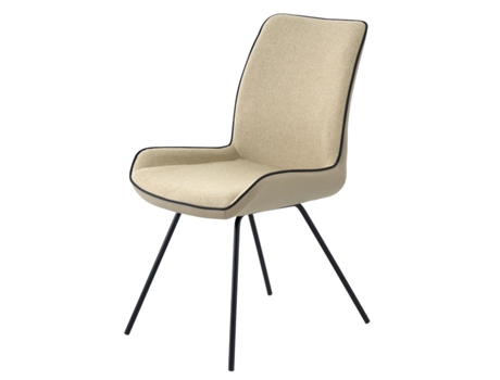 Cadeira KOKETTO HOME Naitee (88,5 x 50 x 61 - Pliéster - Beige) | Worten.pt