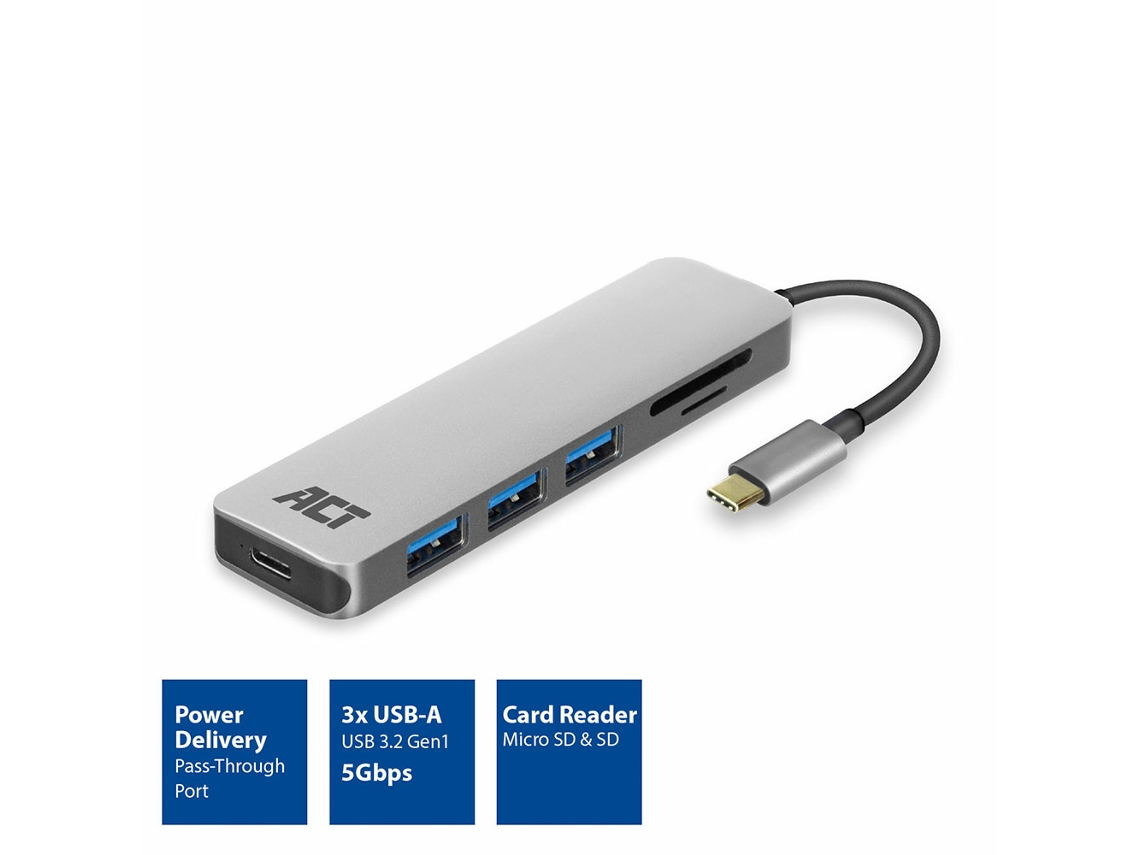 Hub ACT Ac7050 USB-C Hub 3 Port | Worten.pt