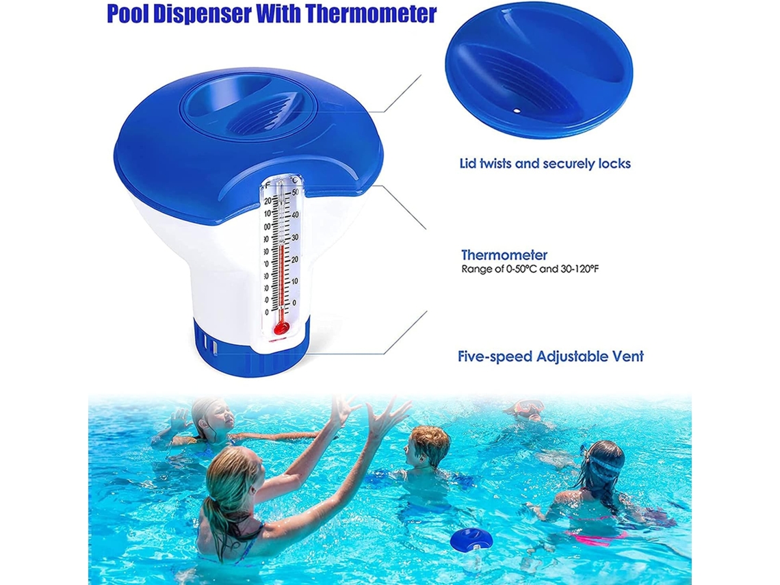 Pool Chlorine Diffuser With Thermometer Pool Chlorine Float Floating ...