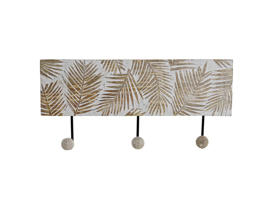 Bengaleiro de Parede Dkd Home Decor Metal Tropical Madeira de Mangueira ...