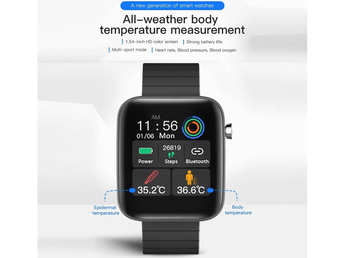 Smartwatch CHRONUS T68/303-R1 Preto | Worten.pt