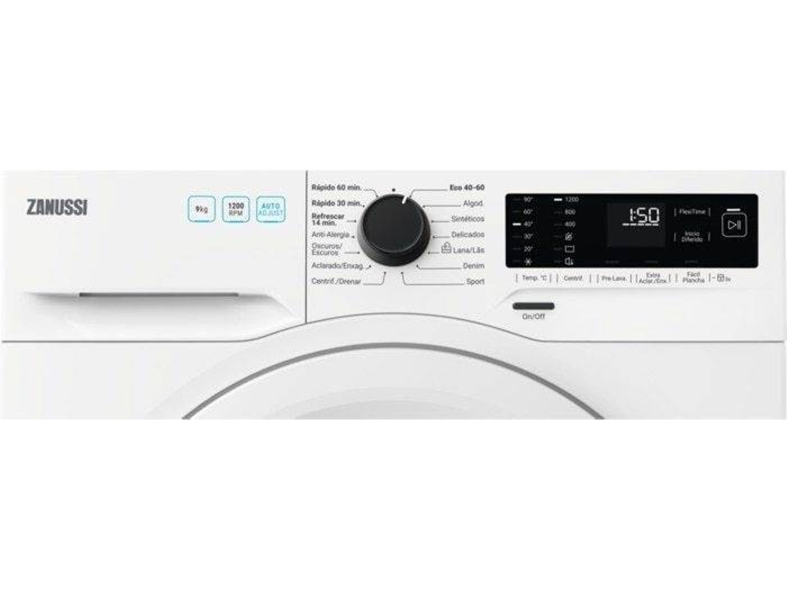 Máquina de Lavar Roupa ZANUSSI ZWF922E4W2 (9 kg - 1200 rpm - Branco) | Worten.pt