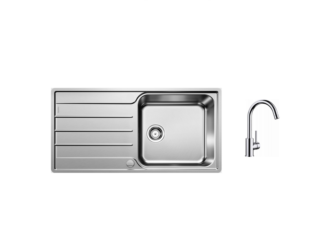 Lava-Loiça BLANCO em Inox Misturador Cromado 525412 | Worten.pt