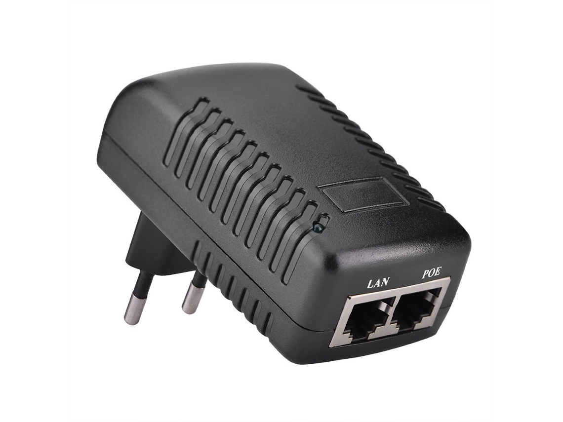 Adaptador Injetor Poe Ethernet em Parede 48V 0,5A Fonte de Alimentação ...
