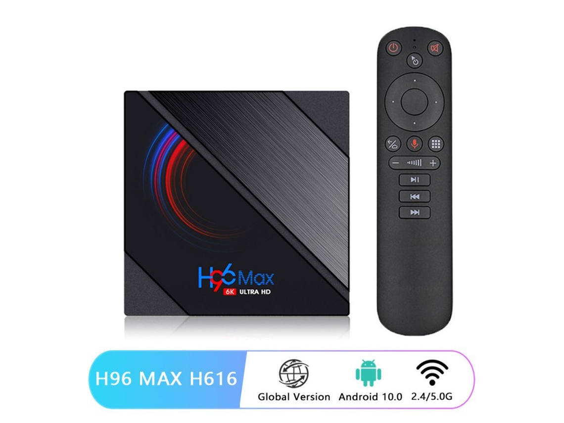 Box Smart Tv T95Max Android 12 H618 2.4G 5G Wifi Rede Compatível com Bluetooth Preto Plug Eua 4 ...