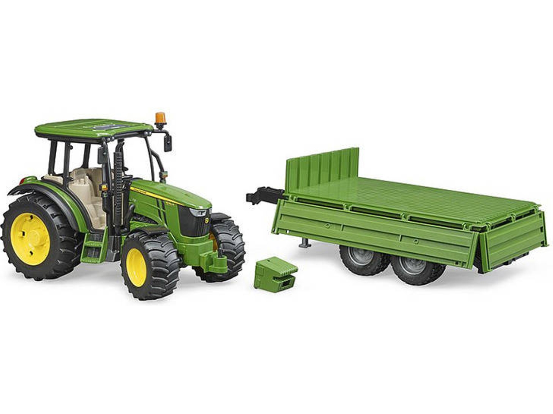 Trator de Brincar BRUDER John Deere 5115M com atrelado (Idade Mínima: 3 ...