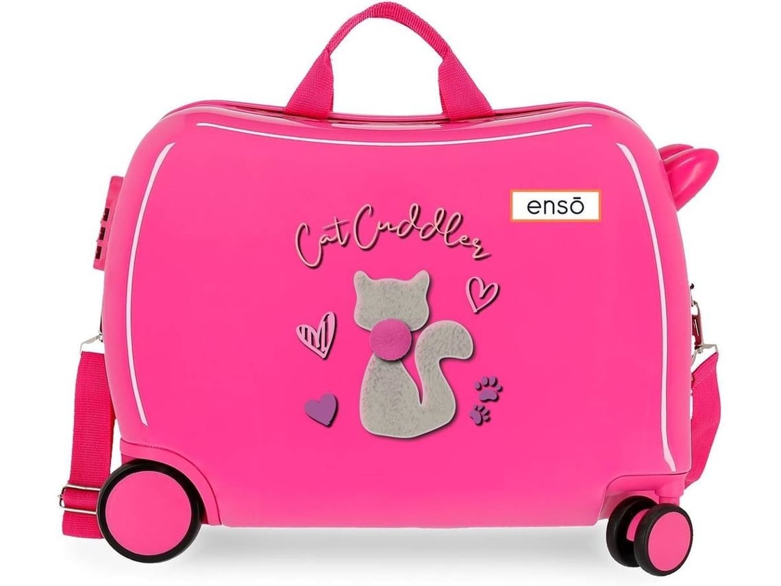 Mala de Viagem Infantil ENSO Andador Cat Cuddler Rosa (50 x 38 x 20 cm ...