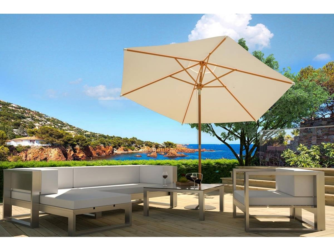 Chapéu de Sol CONCEPT U (Bege Creme - Alumínio - 300x300x240 cm ...