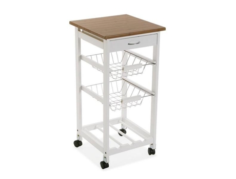 Carro de Cozinha Madeira Mdf 37 X 76 X 37 Cm | Worten.pt