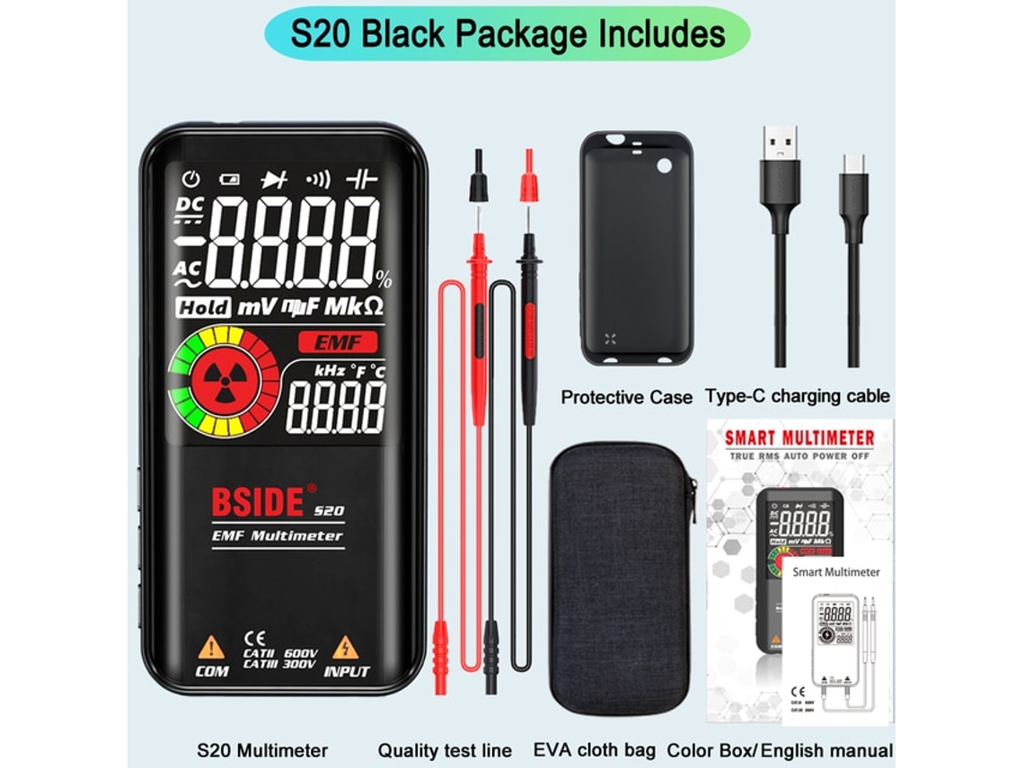 Multímetro Digital Display Lcd Bside S10/S11/S20 AY-S20 | Worten.pt