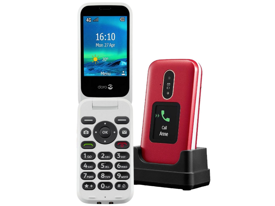Doro 6880 - Clamshell Red Senior 4G Phone | Worten.pt
