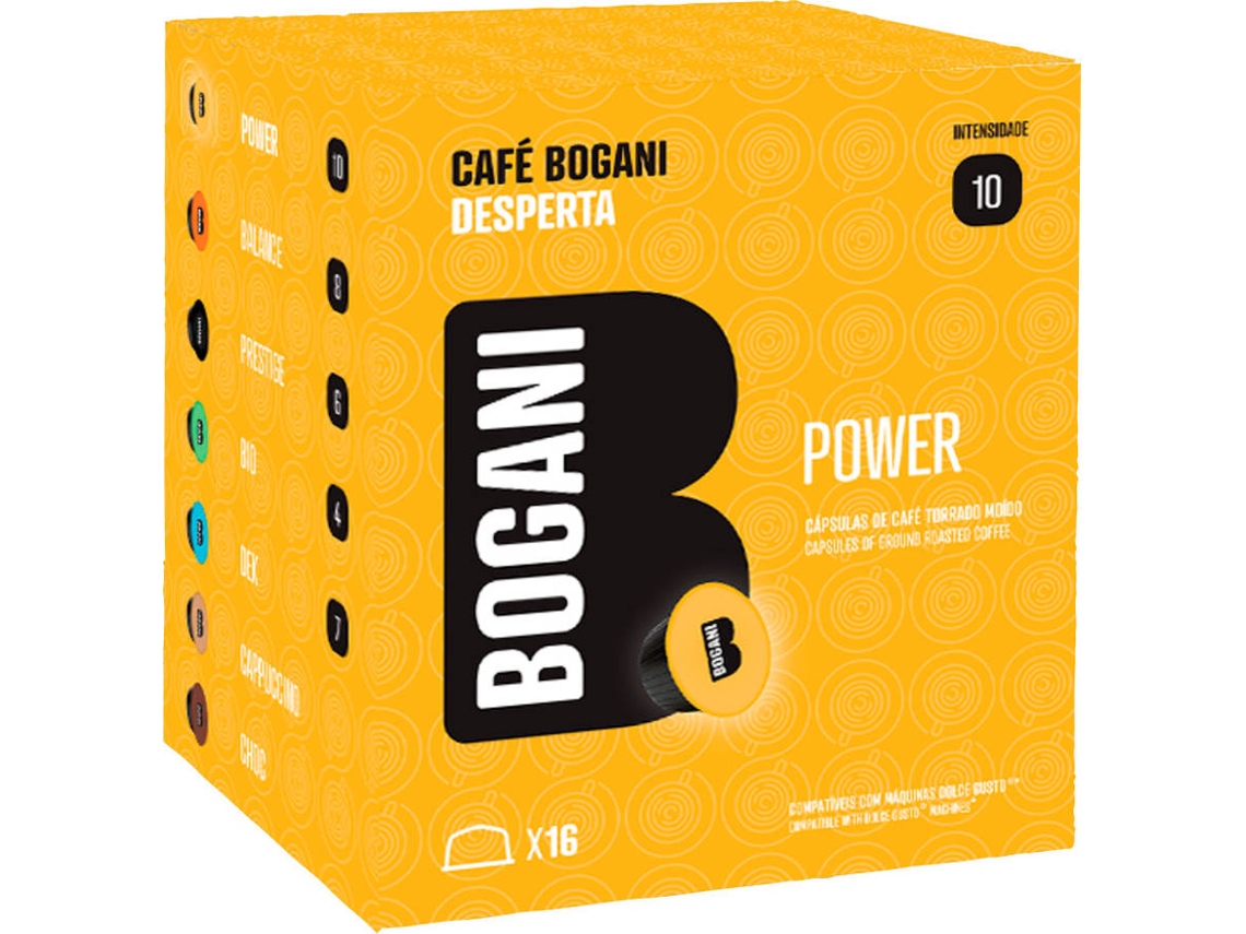 Café BOGANI Power em Cápsulas (Máq. Dolce Gusto - 16 Cápsulas) | Worten.pt