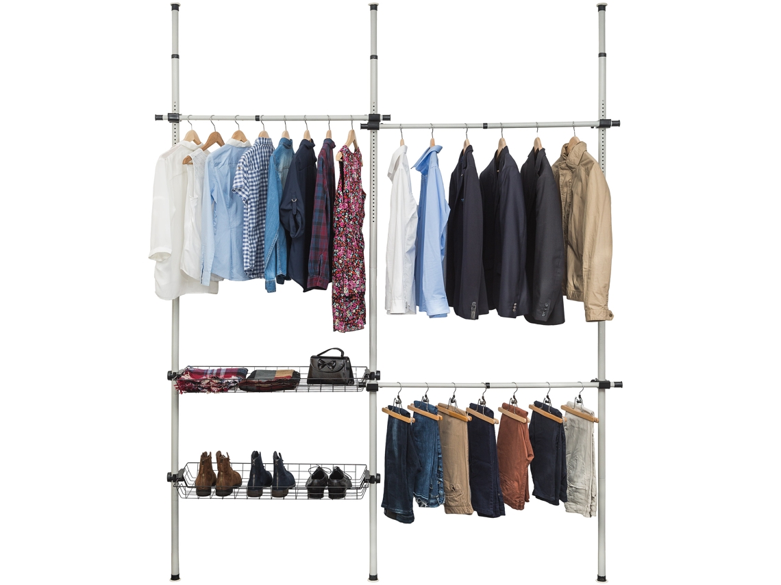 Sistema de Guarda-Roupa TECTAKE Telescópico | Worten.pt