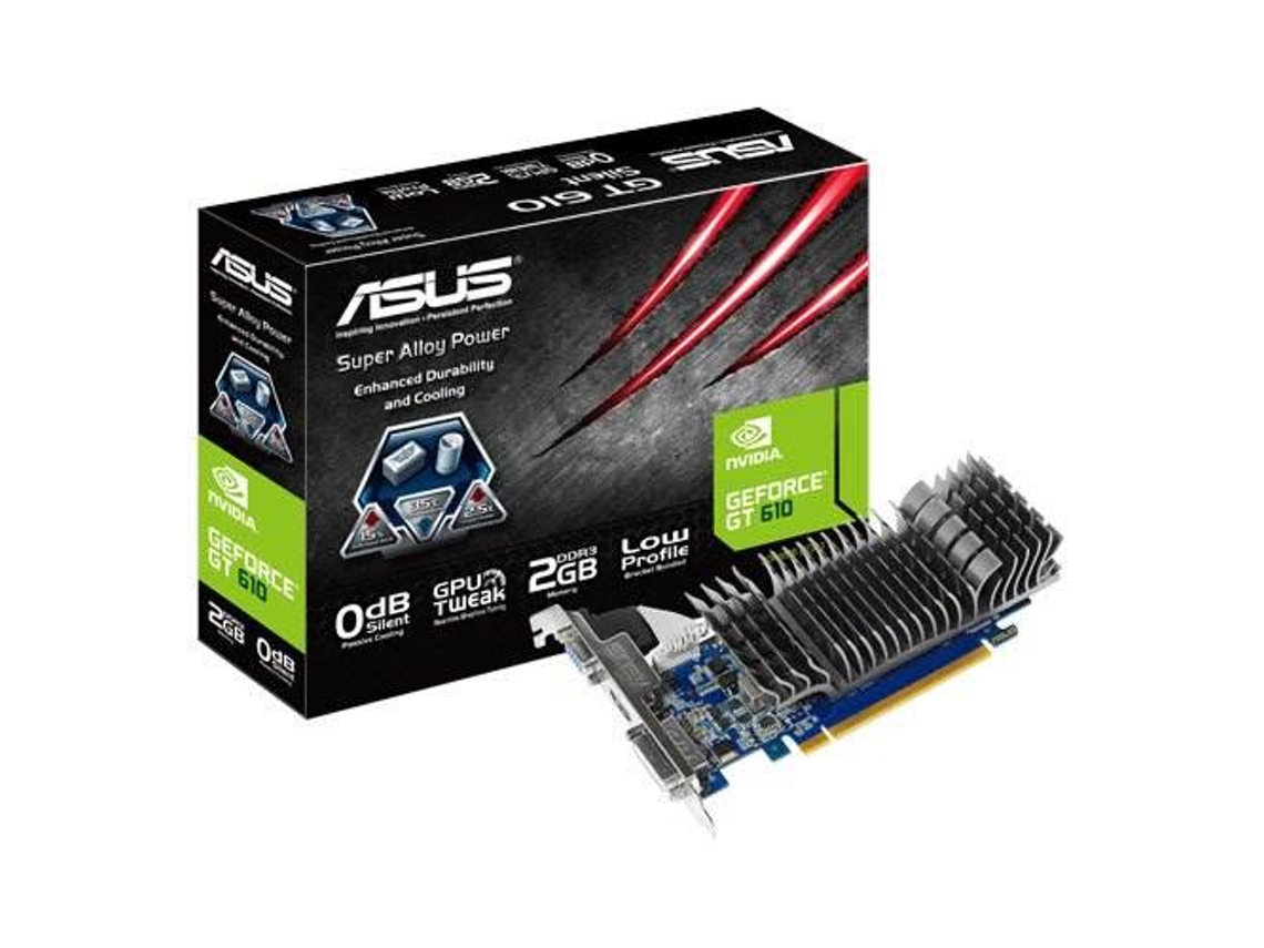 Placa Gráfica ASUS GeForce GT 610 (NVIDIA - 2 GB DDR3) | Worten.pt