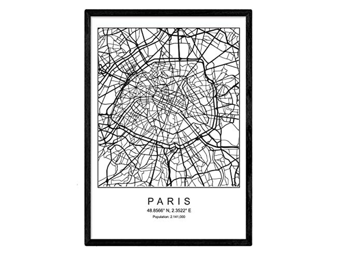 Póster NACNIC Mapa Paris (A4) | Worten.pt